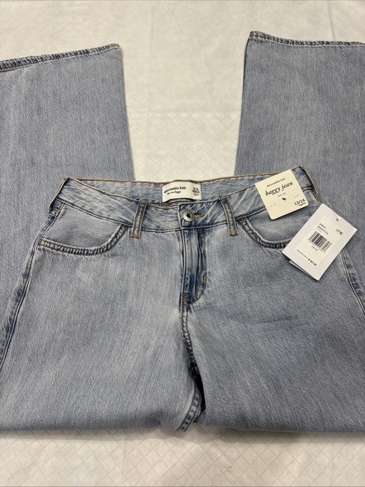 Abercrombie & Fitch Kids Denim Jeans Girls' Size 13/14 Low Rise, Baggy ...
