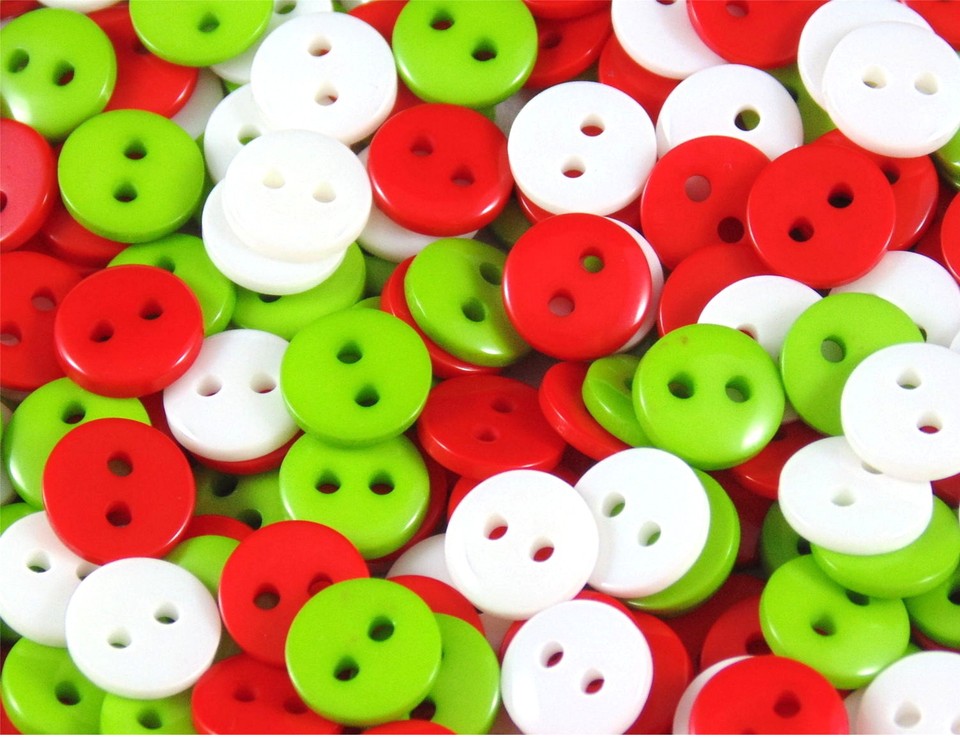 9mm, 11mm, 13mm, 15mm, 18mm, 20mm or 23mm Sewing Buttons ☆ Mixed, Xmas ...