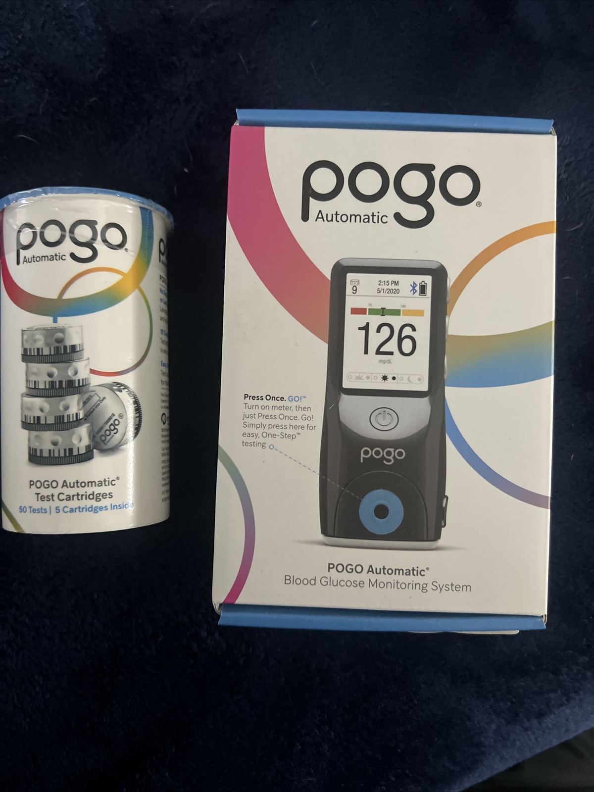 Pogo Automatic Blood Glucose Monitoring System+ 5 Test Carts (50 Tests ...