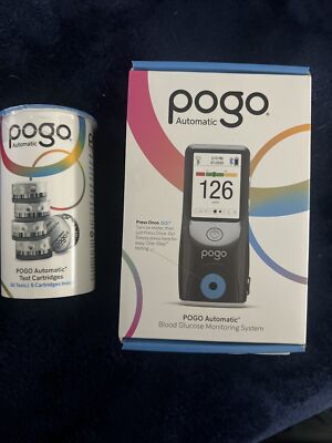 Pogo Automatic Blood Glucose Monitoring System+ 5 Test Carts (50 Tests ...