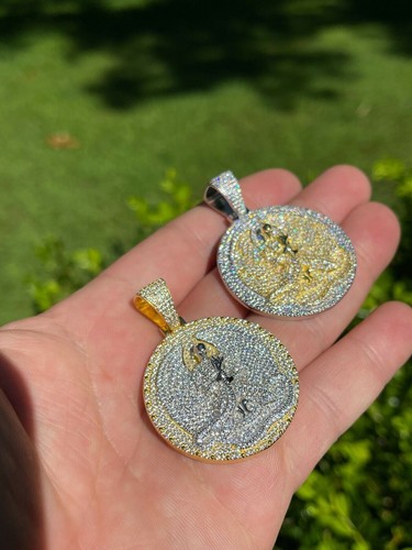 Real 925 Silver Gold Plated Euphanasia Tupac 2Pac Pendant Medallion ...