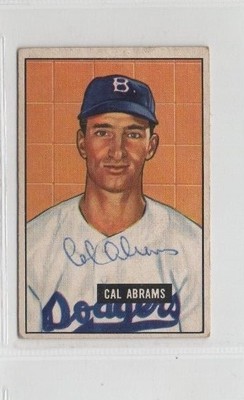 Cal Abrams 1951 Bowman signed auto autographed card Brooklyn Dodgers | eBay