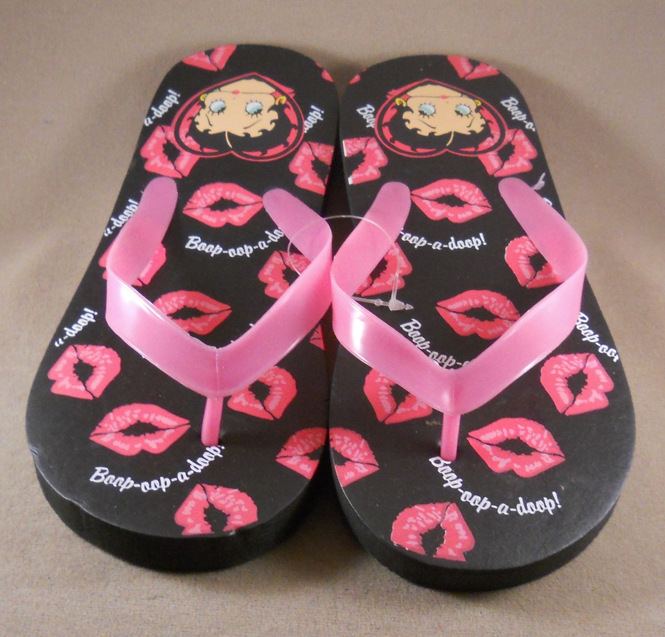 Betty Boop 'Boop-oop-a-doop! Womens Flip Flops Sandals Shoes NWT Size ...
