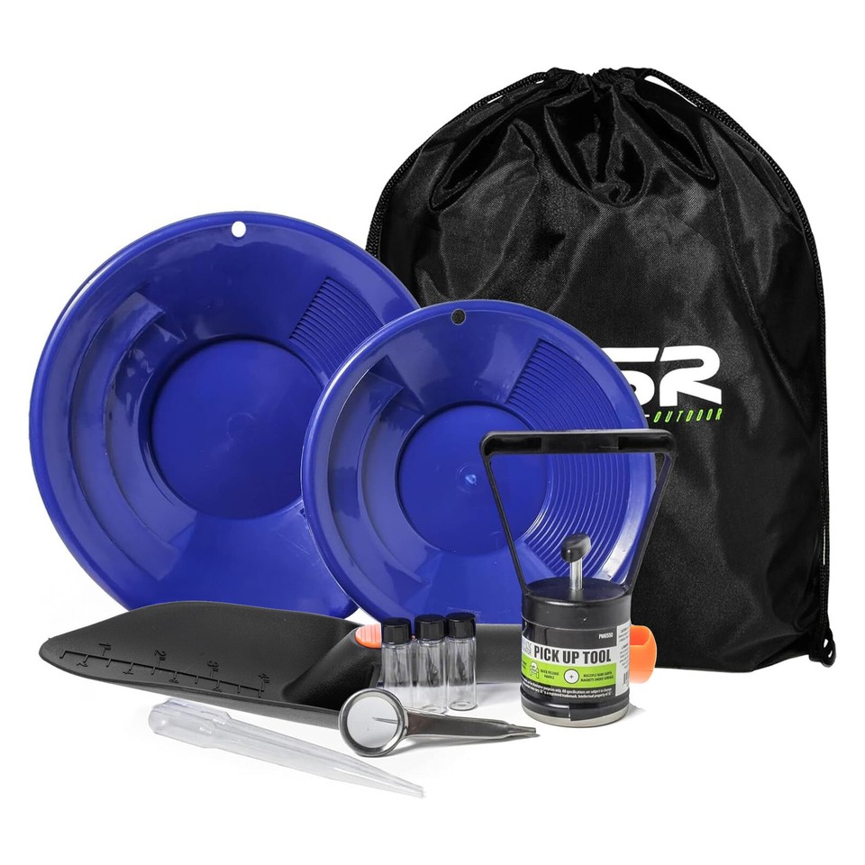 ASR Outdoor 10pc Beginner Gold Panning Kit Gold Rush Prospecting Tools ...