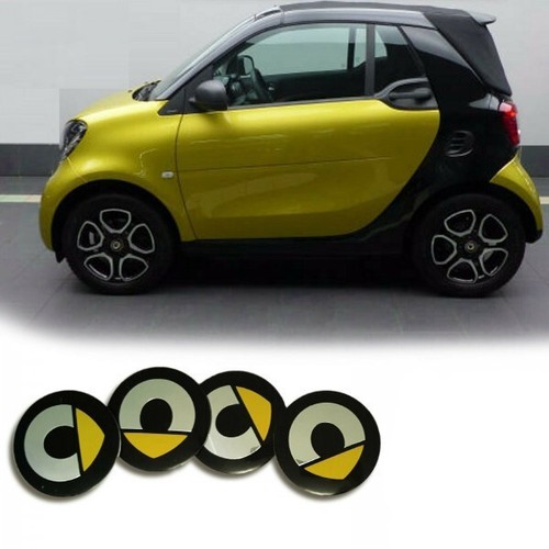 4 stickers autocollants Logos Emblème SMART JAUNE 56mm | eBay
