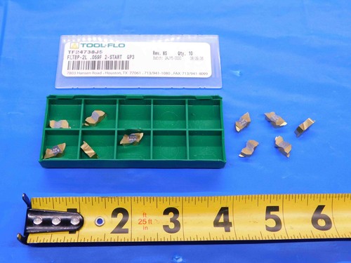 10pcs NEW TOOLFLO TF24738J5 FLTBP-2L GP3 TiN COATED CARBIDE GROOVING ...