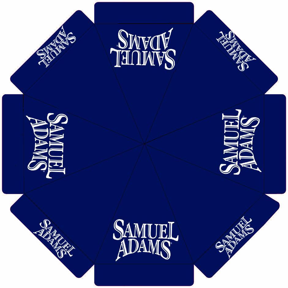 SAMUEL ADAMS 9 foot BEER UMBRELLA MARKET PATIO STYLE HUGE NEW SAM ADAMS ...