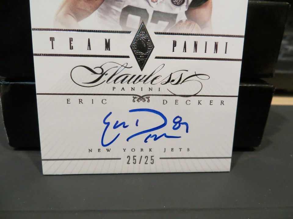 Panini Flawless Silver On Card Autograph Jets Eric Decker 25/25 2014 | eBay