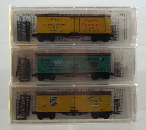 NOS Micro-Trains MEAT-PACKERS OF CHICAGO N Scale Reefer Car Set - 58072 ...