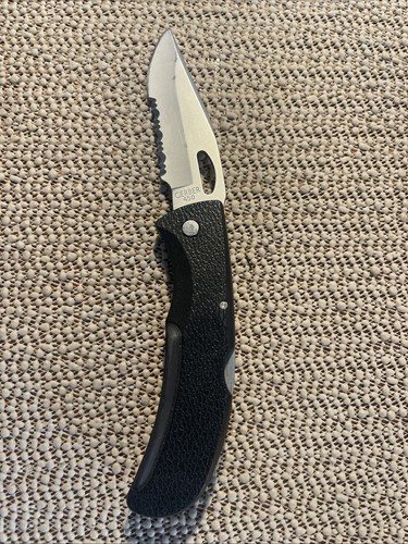 GERBER E-Z Out Skeleton Serrated Folding Knife Lockback | eBay