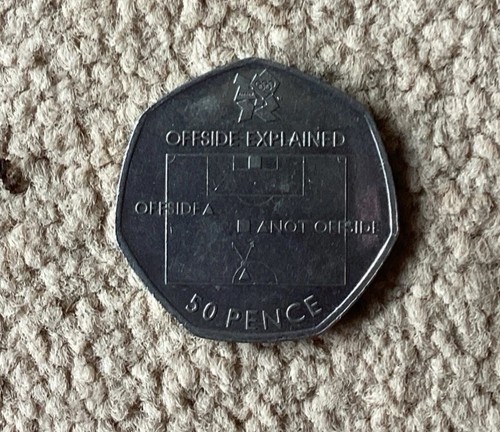 Football Offside Rule Explained 50p Coin From London 2012 Olympic Games ...