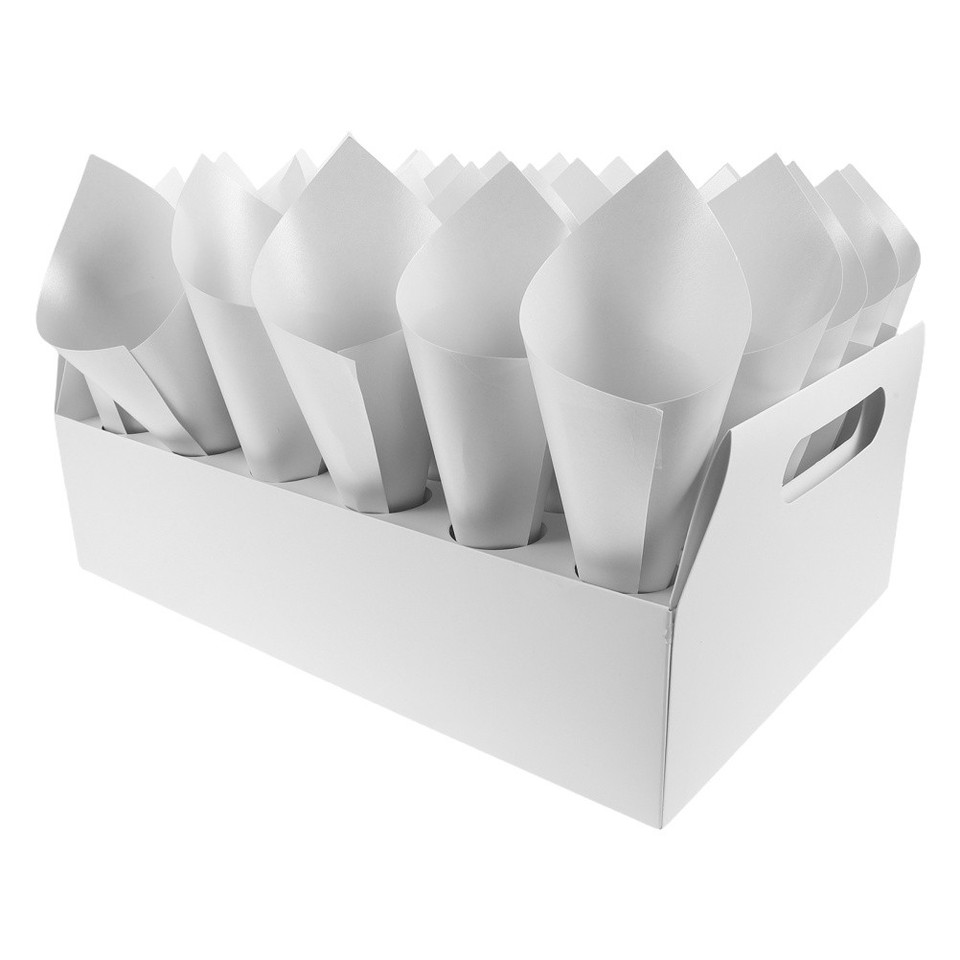 Wedding Cone Tray Confetti Cones Bouquet Boxes Flower Packaging ...