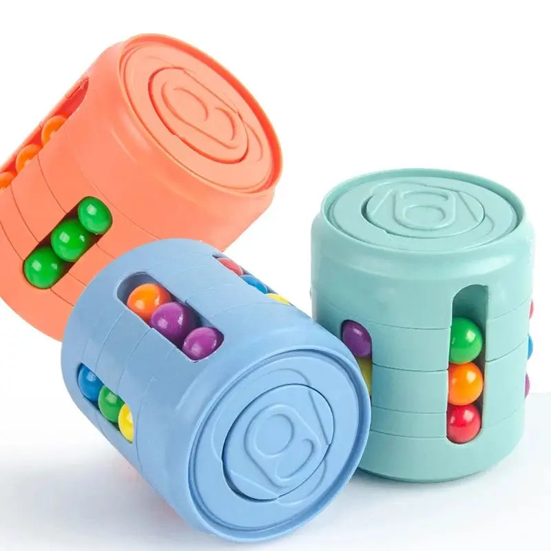 Multiple Functions Fidget Spinner Magic Colorful Beans Finger Spinning ...