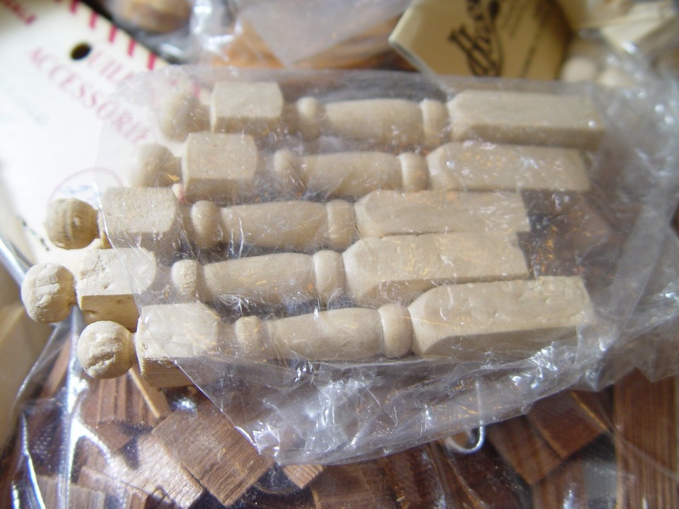 VTG NOS 1000's Doll house Miniature Wood Building Parts Houseworks ...