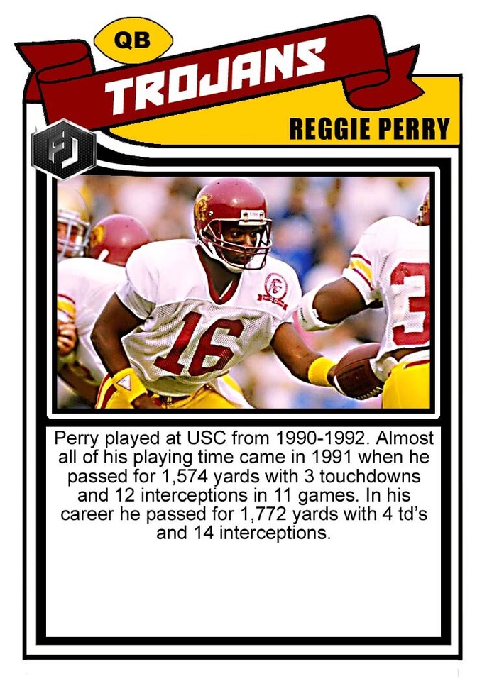 ACEO REGGIE PERRY USC TROJANS CUSTOM HAND MADE ART CARD | eBay