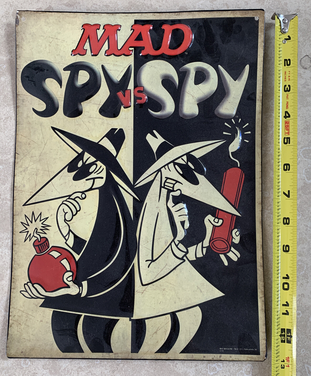 Mad Magazine Spy Vs Spy Metal Tin Sign Advertising Retro Cartoon Comic ...