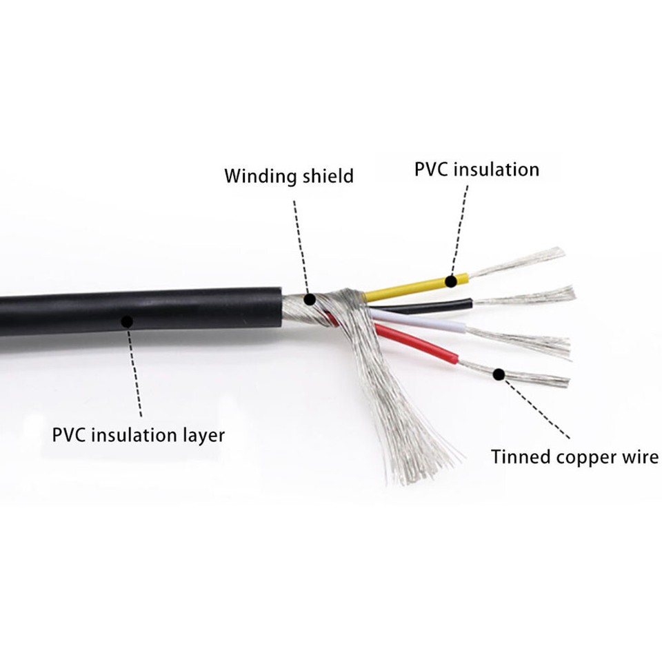 UL2547 Multi Core Shielded Wire Signal Cable 18AWG-28AWG 2/3/4/5/6/7/8 ...