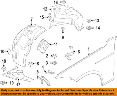 BMW OEM 12-20 320i xDrive Fender Components-Fender Center Bracket ...