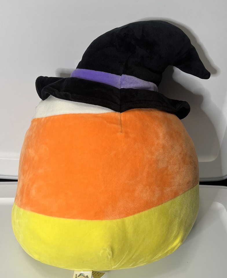 NEW Cannon the Candy Corn 12" Squishmallow Plush Black Witch Hat ...