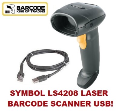 Symbol LS4208-SR20007ZZR Laser Barcode Scanner w/ USB Cable! 🔥⭐ | eBay