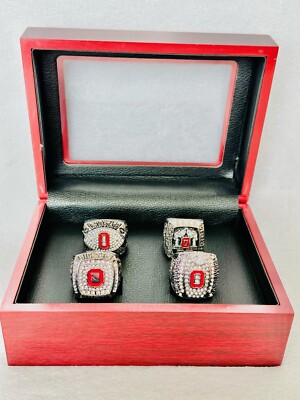 4 PCS Ohio State NCAA Championship Ring Set W Box, US SHIP | eBay