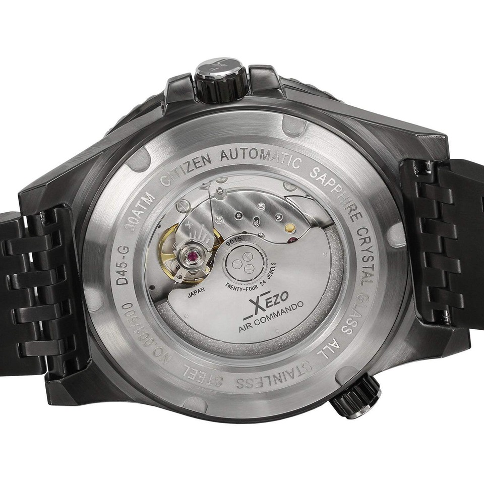 Xezo Air Commando 300 M WR. Sapphire Crystal. Miyota 9015 Automatic ...