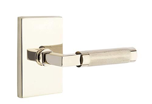 Emtek Select Privacy, Rectangular Rosette, L-Square Stem, Knurled ...