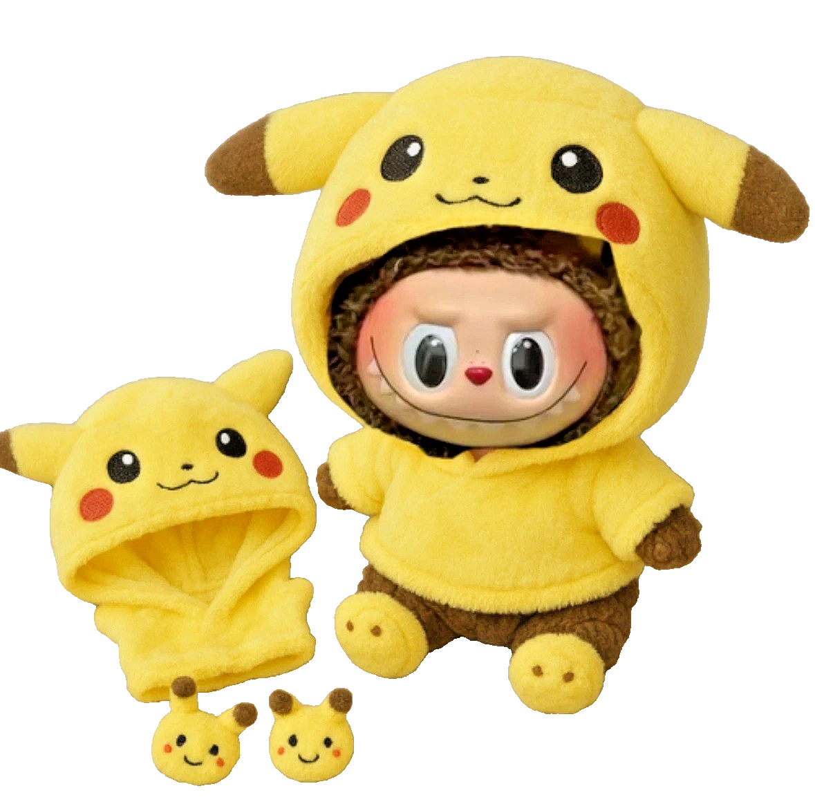 Labubu Pikachu Doll Clothing (NO DOLL) - Cute Suit Inspired by Pokemon ...