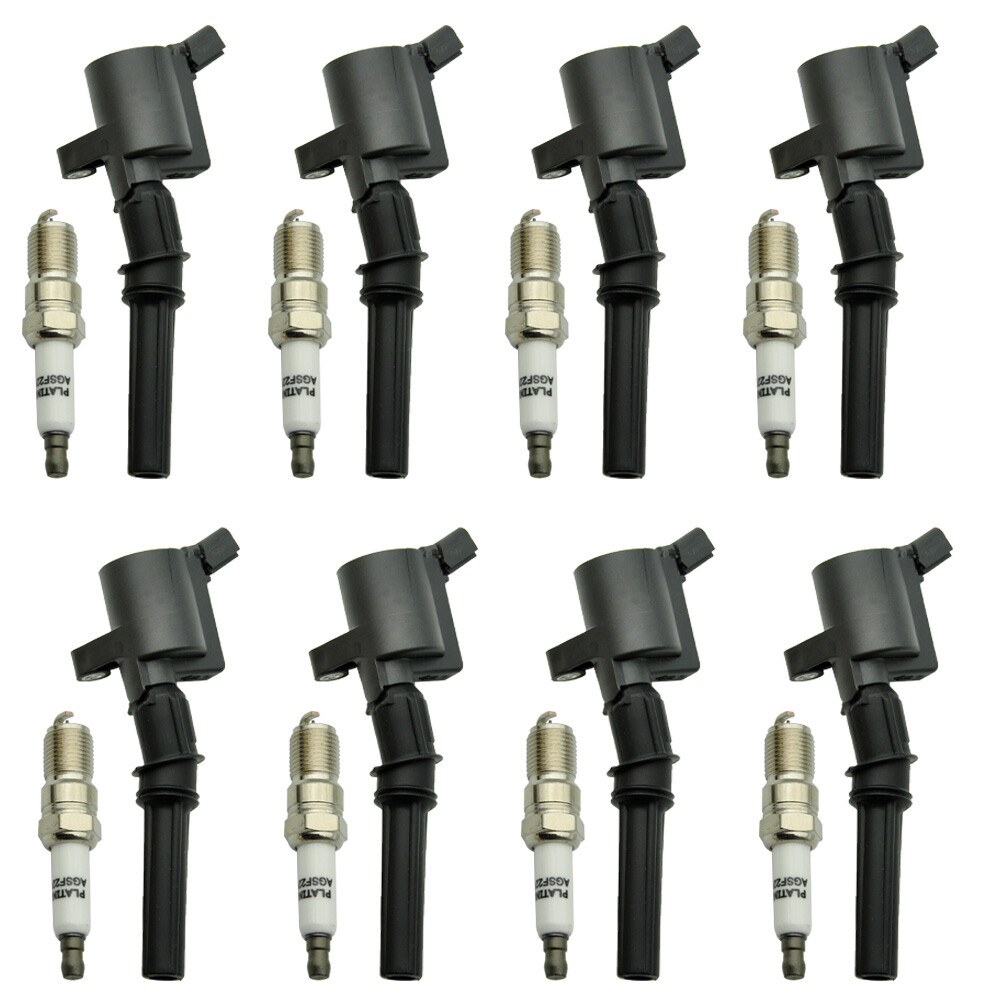 8X Ignition Coil Pack and Iridium Spark Plug For Ford F-150 4.6L 5.4L ...