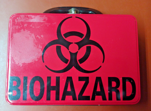 Radioactive Biohazard Tin Lunch Box In Poor Condition 5 x 7 Inches 1999 ...