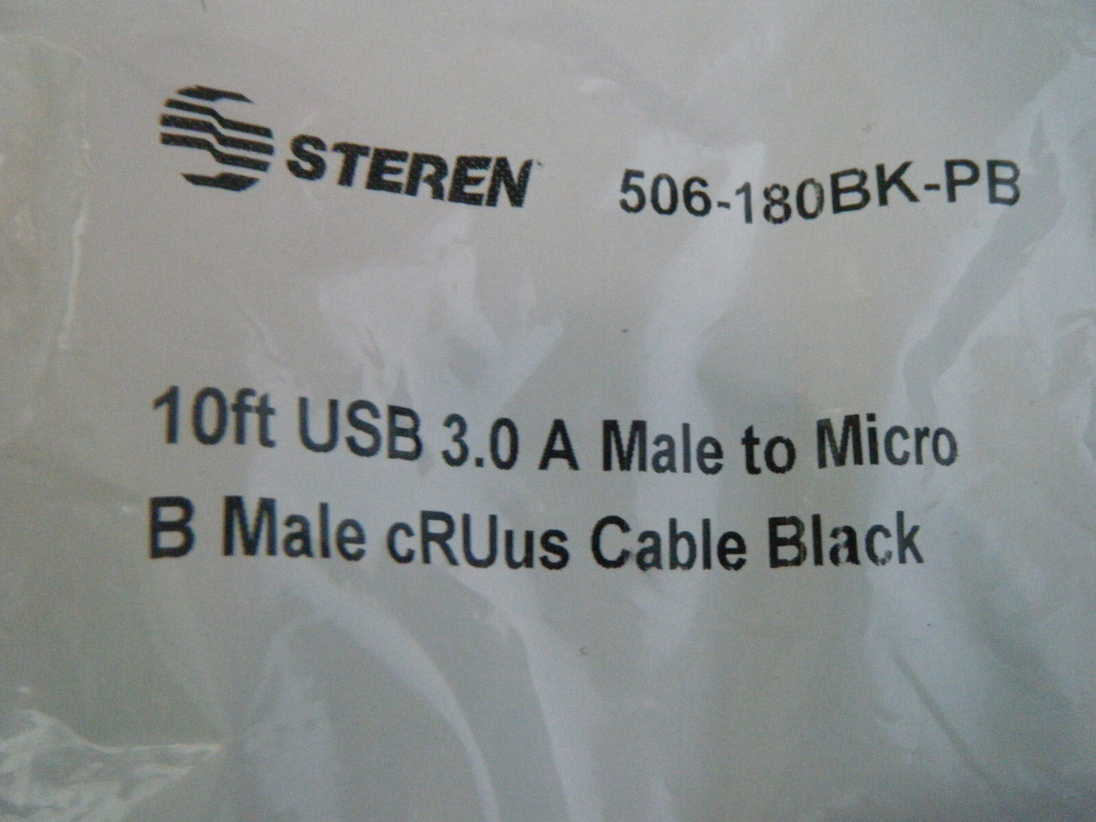 New 10 fT Super Speed USB 3.0 Male A End to Micro B Male cRUus Cable ...