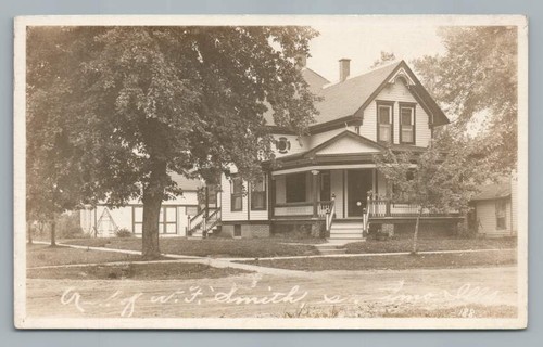 WF Smith House ST. ELMO Illinois RPPC Fayette County IL Antique Photo ...