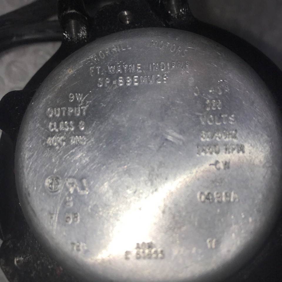 **Morrill Motors SP-B9EMV29 Ac Motor 9w 1450rpm 230 Volts# | eBay