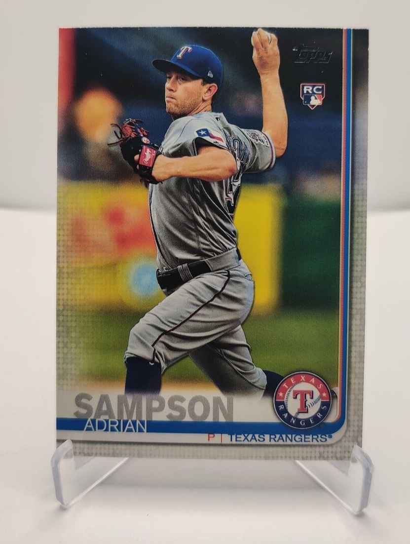 2019 Topps Update Base #US219 Adrian Sampson - Texas Rangers RC Rookie ...