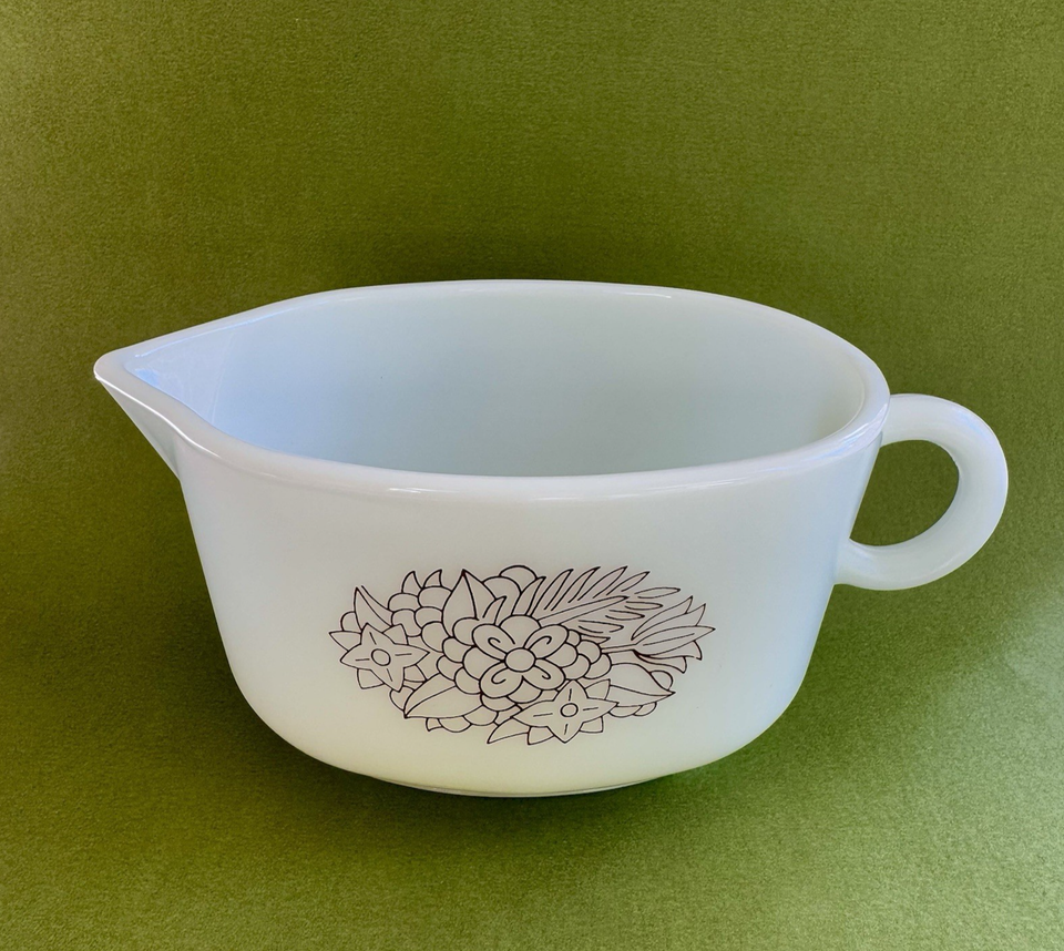 Vtg Pyrex Corning Ware Gravy Boat Woodland Brown Fall Colors 77-8 | eBay
