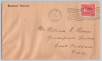 Houston, Texas cover, Sunset Route corner, 2c Washington 1903 | eBay