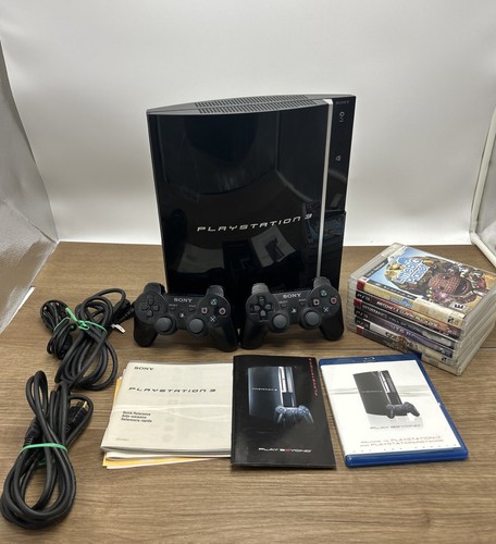 Sony PlayStation 3 PS3 Fat Console Bundle 80GB CECHK01 W/ 2 Controllers ...