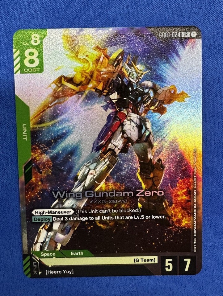 Gundam Card Game - Wing Gundam Zero LR English - GD01-024 LR - Newtype Rising | eBay
