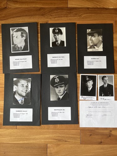 Lot 7 Signed WW2 German Knights Cross U Boat Commanders | eBay