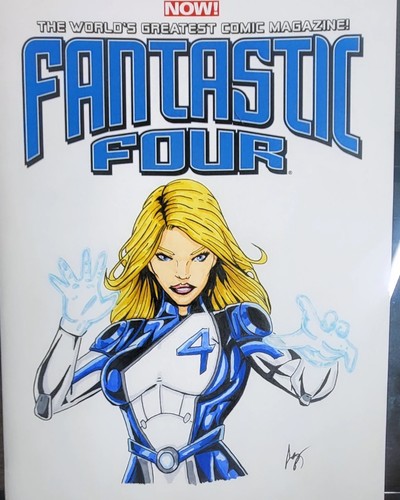 Sue Storm Original Art Sketch Cover Variant Blank Comic Book Fantastic ...