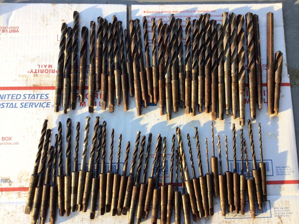 #1 Morse Taper Shank Drill Bit Lot, Vintage, Need Clean Up, Lot Of 67 Bits, USA | eBay