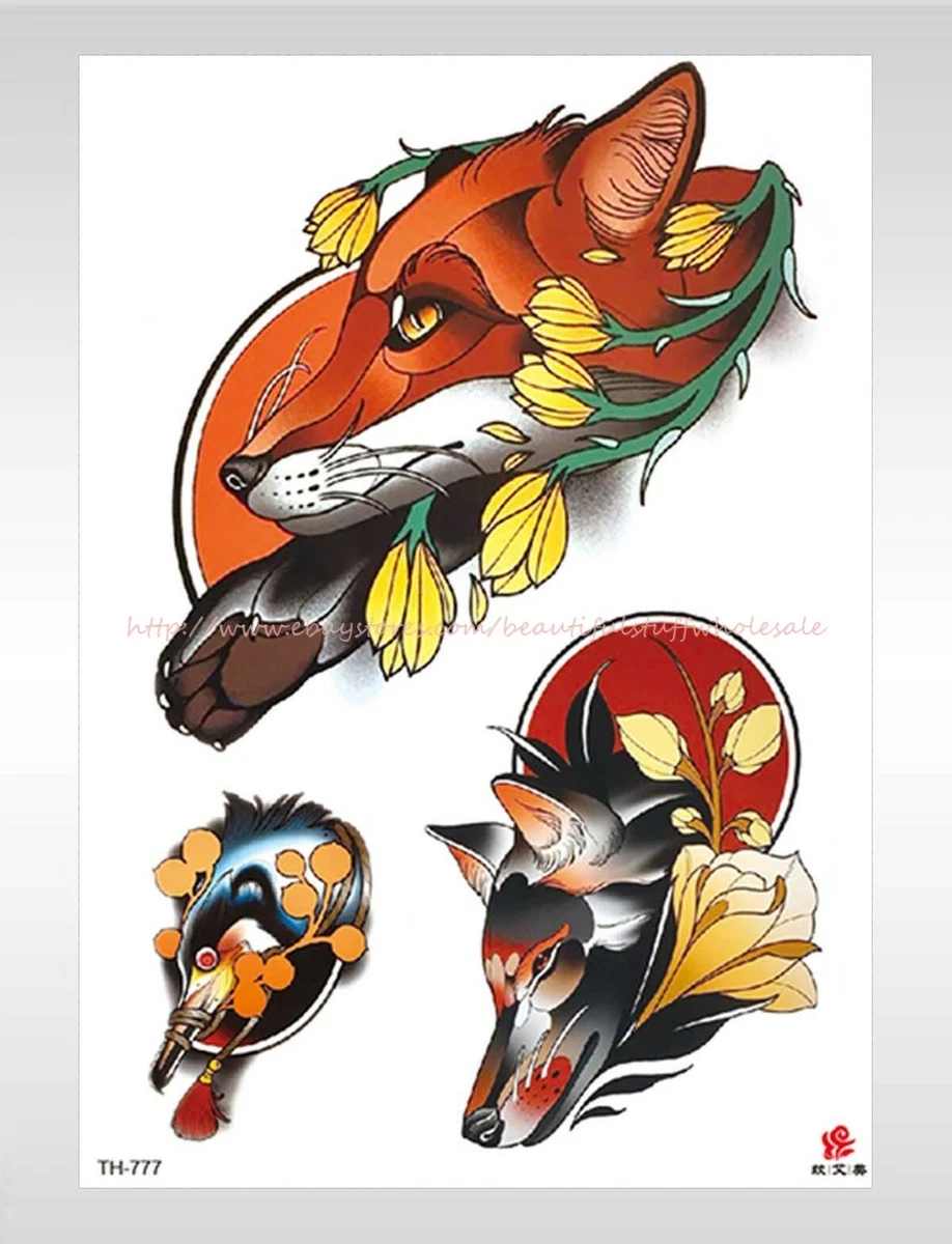 Traditional Fox Tattoo