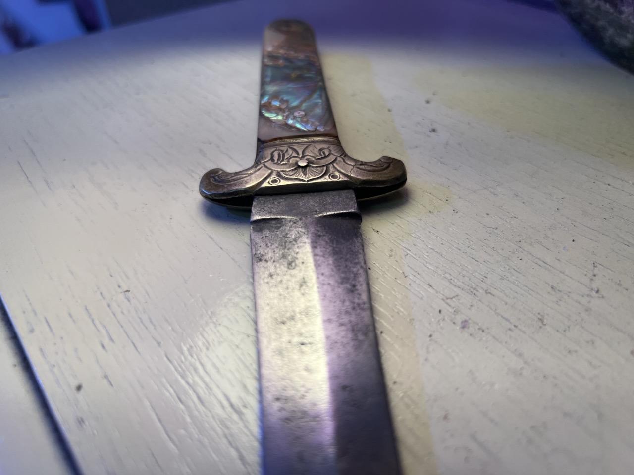 Vintage Brookes & Crookes Sheffield Gold Miners Gamblers Knife Rare ...