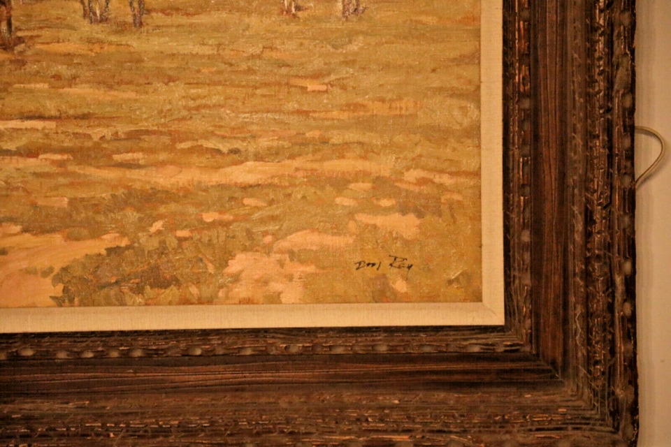 Texas COWBOY Artist Don Ray (1937-2006) Original Oil "RAMUDA" 33" H X ...