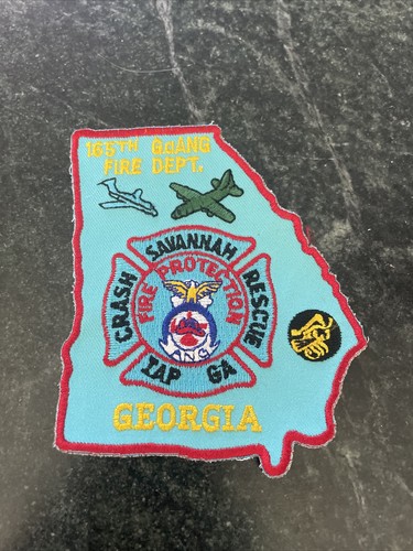 Savannah GA Crash Rescue Fire Dept patch Sew On 4” 165th ANG IAP | eBay