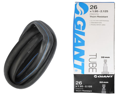 Giant 26" x 1.95 - 2.125 Thorn & Puncture Resistant Inner Tube - 32mm ...