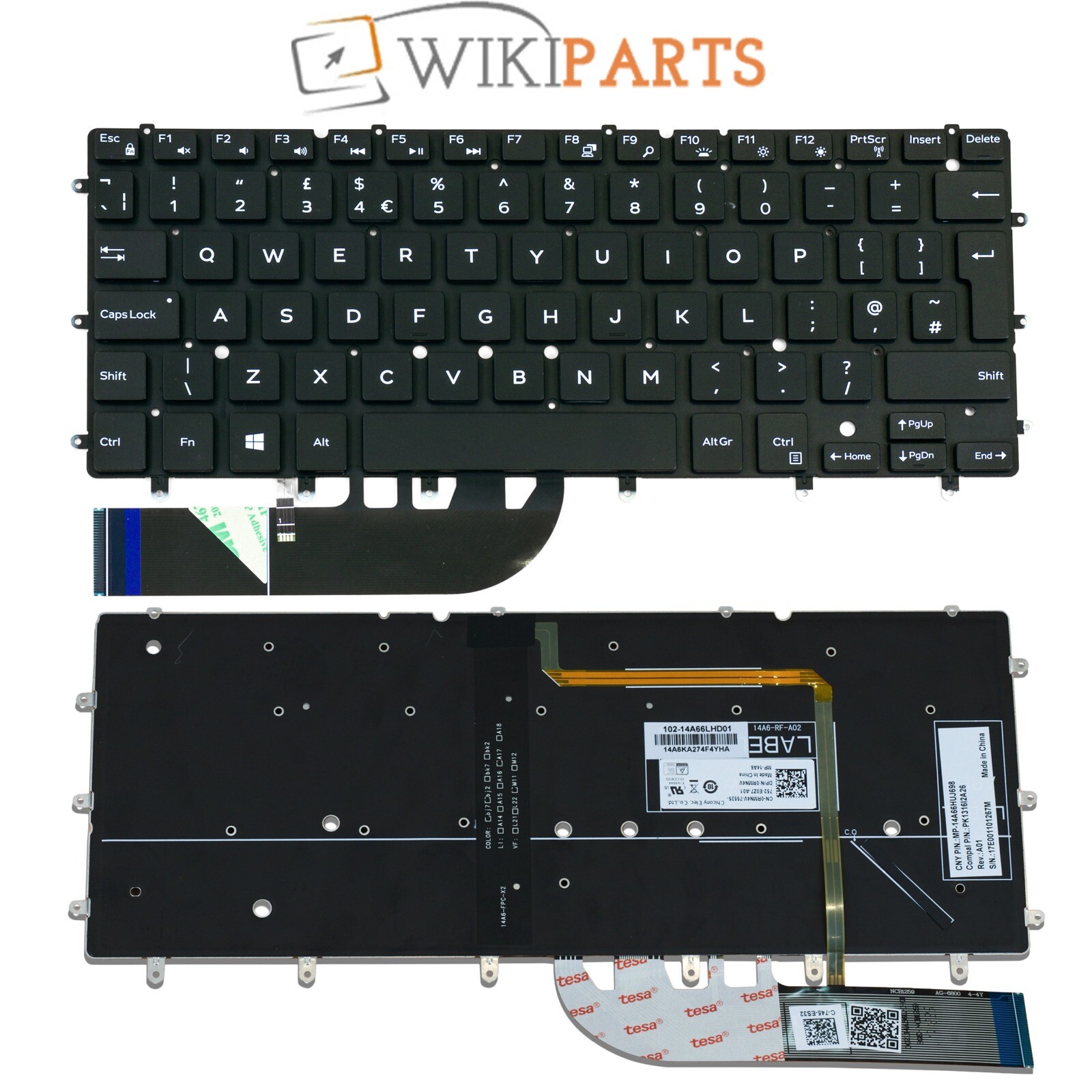 Dell XPS 13 9343/9350/9360 Replacement UK ENGLISH Backlit Laptop ...
