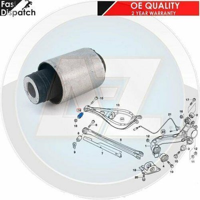 FOR BMW 3 SERIES E36 REAR AXLE UPPER TRAILING CONTROL ARM BUSHEX X2 ...