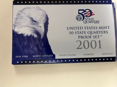 2001 50 State Quarters Proof Set U.S. Mint Original Government ...