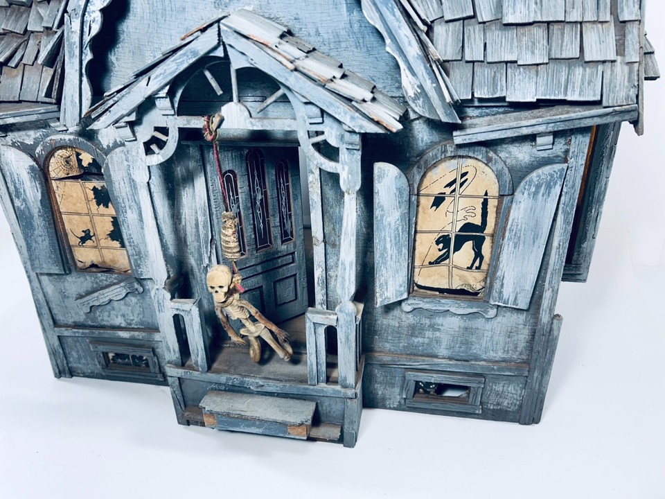 Vintage Haunted Dollhouse Miniature Handmade 20x13x20 | eBay